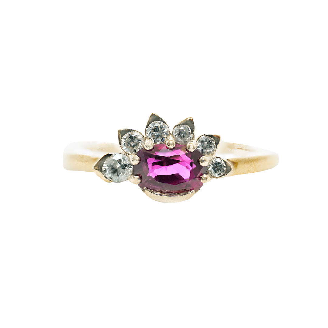 Ruby Lotus Flower Ring – Oma Jewelry